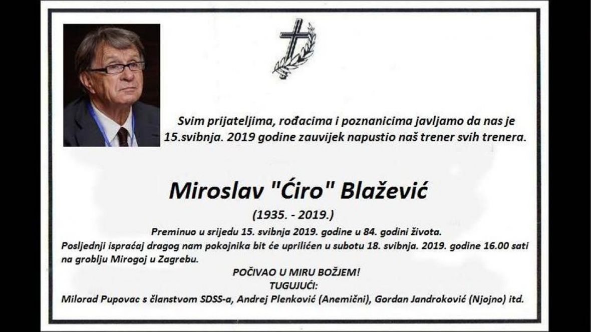Zamjeraju mu /Ćiri napravili smrtovnicu: "Za neke sam umro, ali još sam ...