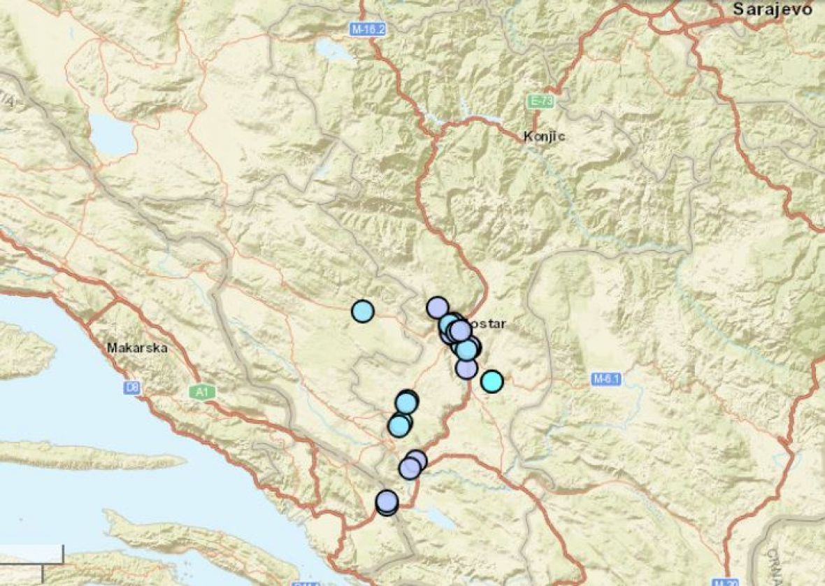 BiH /Zatreslo se u Hercegovini: Zemljotres kod Mostara / Radio Sarajevo